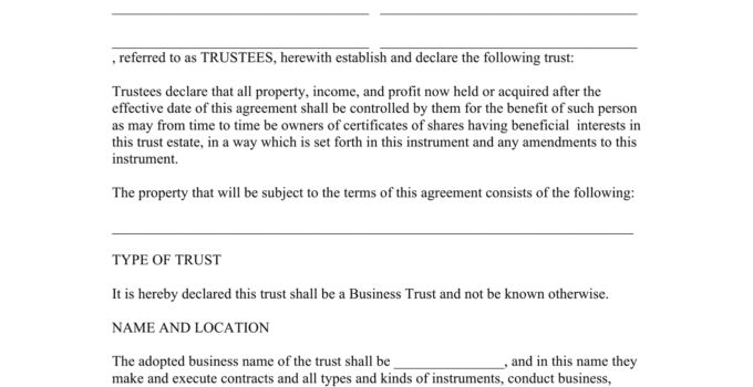 Land Trust - Printable Real Estate Form