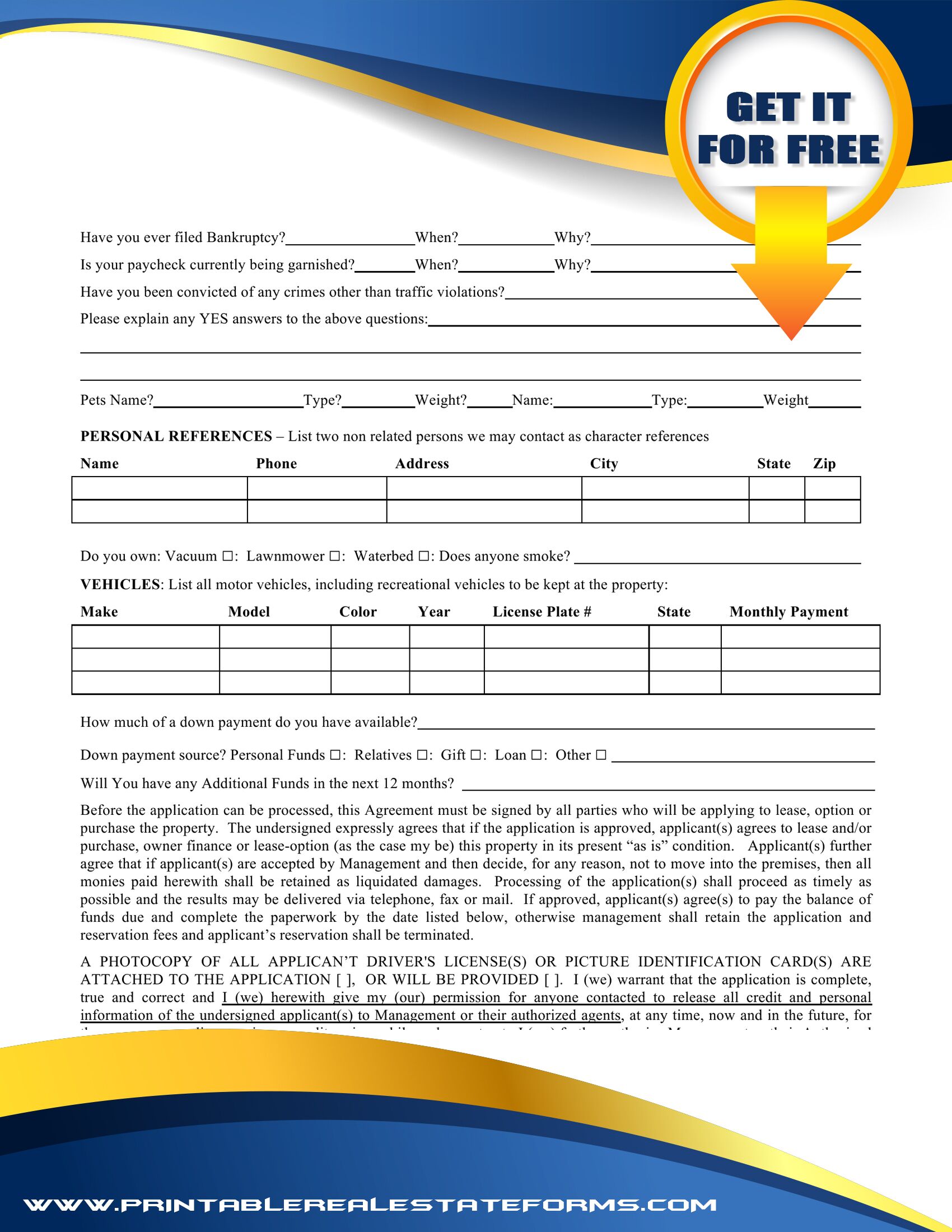 Sample Printable Work For Equity Application Forms Template 2026