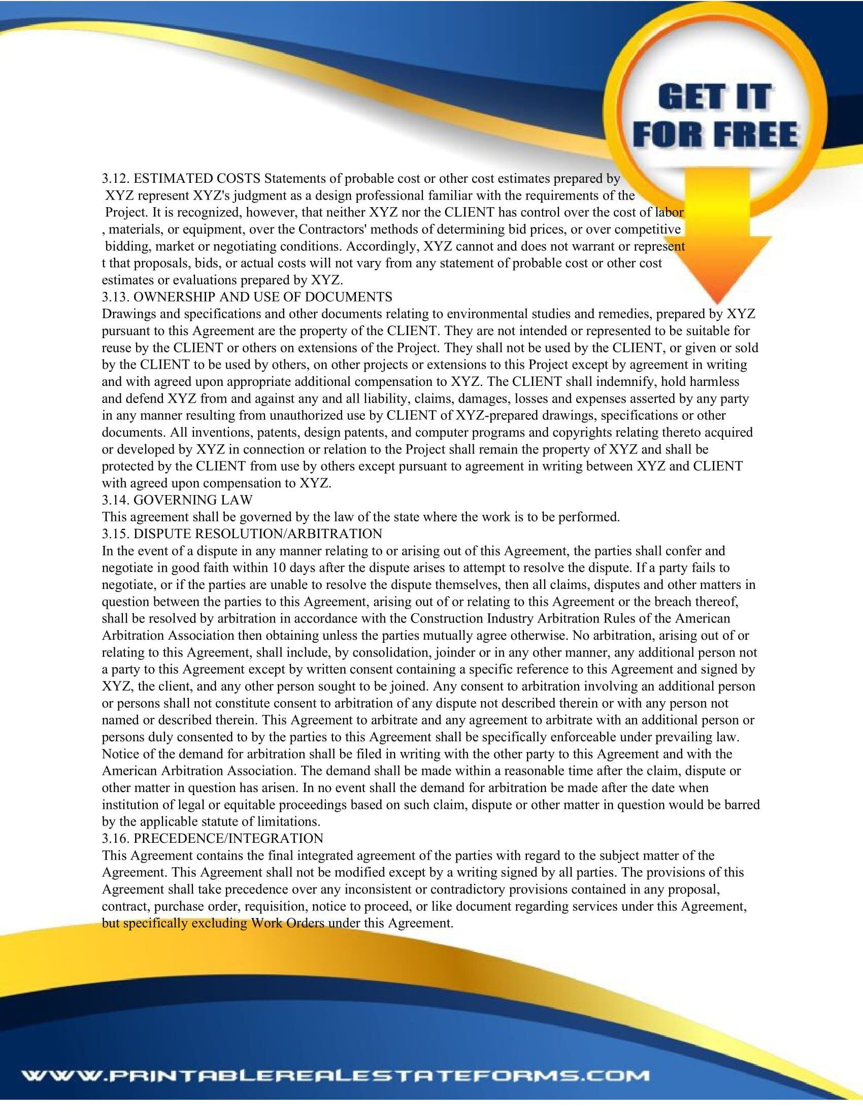 Printable Professional Environmental Services Documents 2025